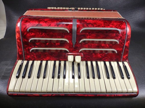 Vintage Elettra Red Accordion Made in Italy with Case | eBay