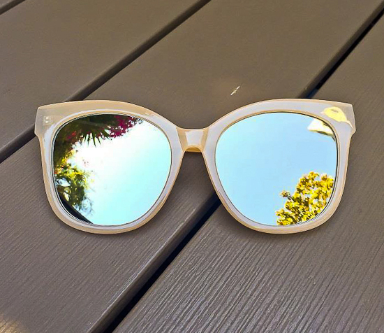 Oversized XL Large Cat Eye MY WAY Glossy Mirror Lens Fashion Big ...