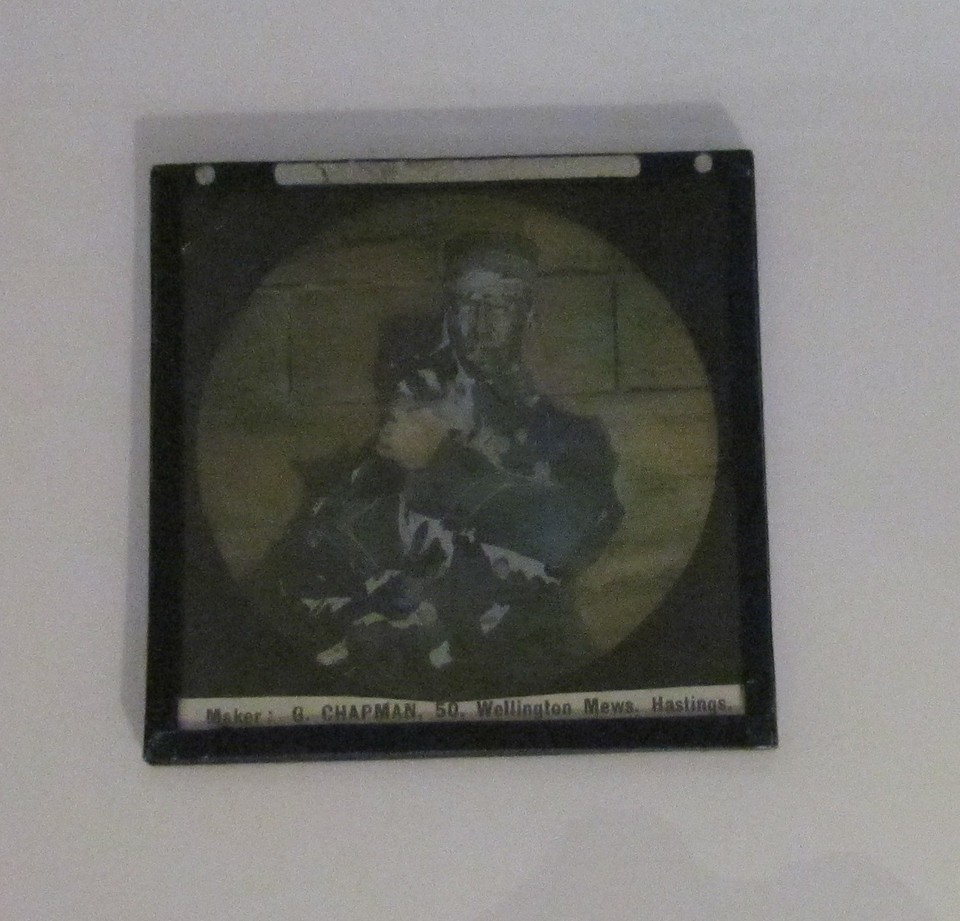 Glass Magic Lantern Slide VICTORIAN ACTOR NO5 THEATRE USHER C1890 PHOTO ...