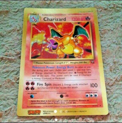 Pocket Monster Charizard Jumbo Pokemon Card Corocoro Not for sale RARE ...