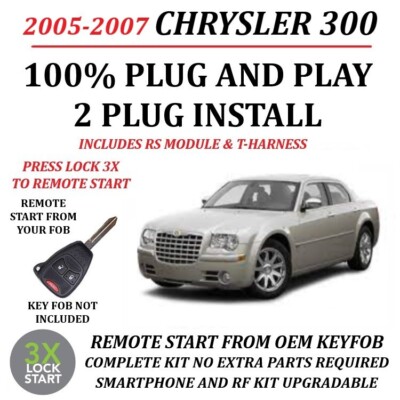 PLUG & PLAY REMOTE START FITS 2005-2007 CHRYSLER 300 3X LOCK ACTIVATION ...