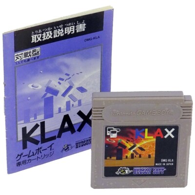 KLAX Cart + Manual GB Nintendo GAME BOY Japan Import HUDSON Puzzle | eBay