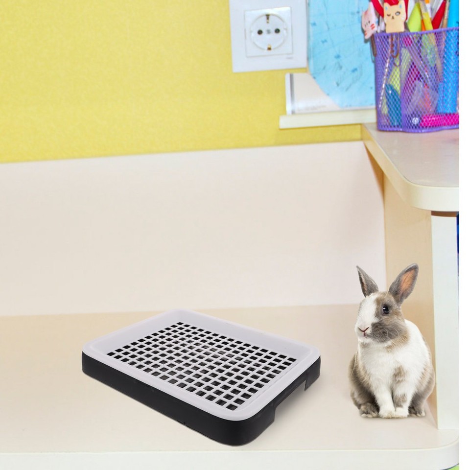 2pcs Rabbit Litter Box Plastic Pet Toilet Small Pet Cage Supply Rabbit ...