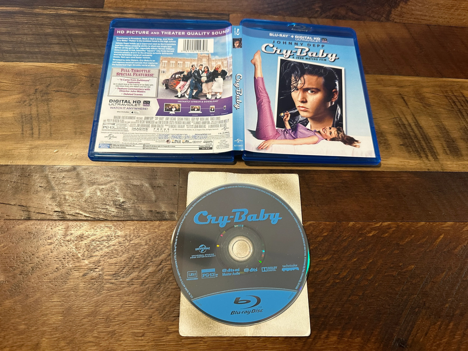 Cry-Baby (Blu ray, Universal, John Waters Film, Johnny Depp, No Digital ...