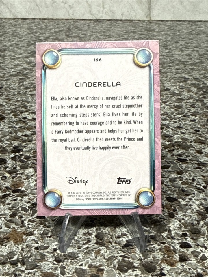 Cinderella 2025 Topps Disney Wonder Live-Action Princess SP Foil 1:240 ...