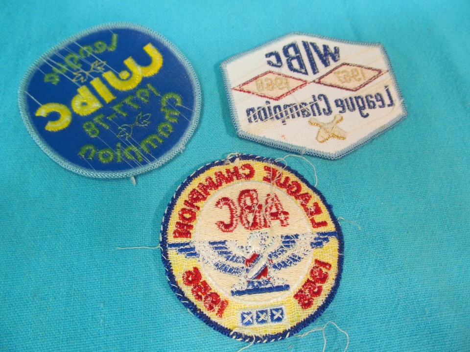 LOT OF 3 VINTAGE BOWLING PATCHES 1955-1956 ABC 1967-1968 & 1977-1978 ...