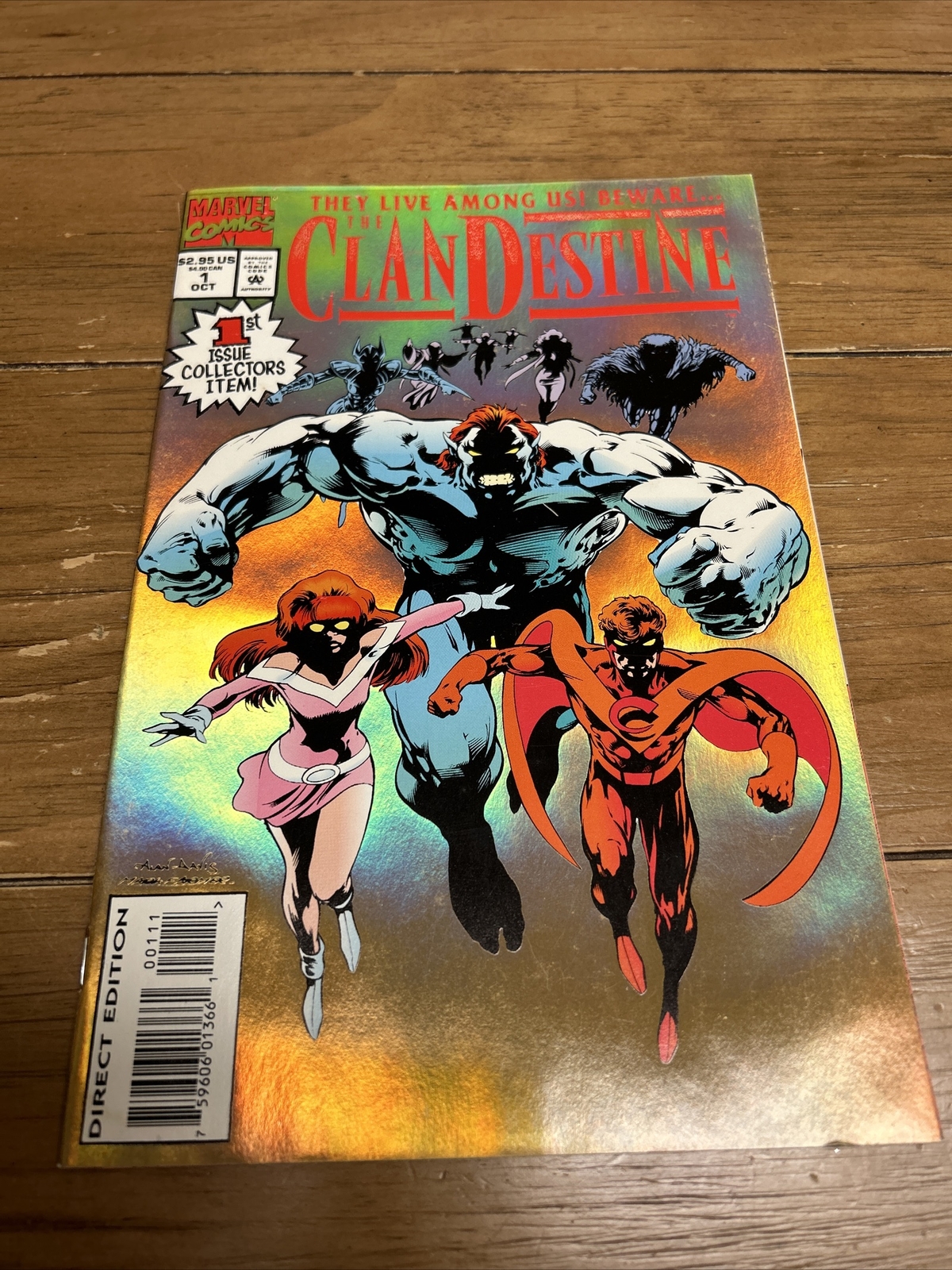 CLANDESTINE 1 (Oct 1994) Gold Foil Cover First Appearance Adam Destine ...