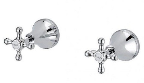 Kado CLASSIC WALL TOP ASSEMBLY TAPS 105mm Reach,Cross Handle-Chrome ...