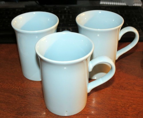 3 VINTAGE Kilncraft Coloroll Aqua Coffee Mugs MINT! | eBay