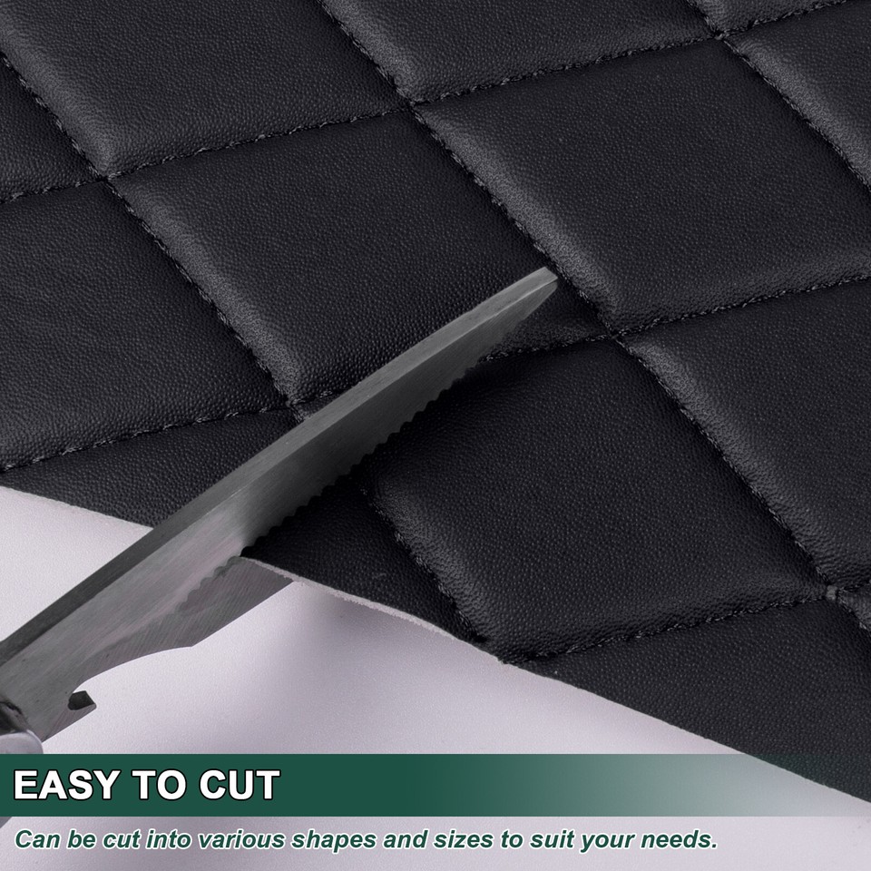 63" Quilted Vinyl Fabric Leatherette Car Headliner Upholstery 6mm Foam ...