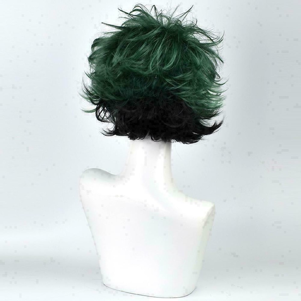 Cosplay Wig Anime My Hero Academia Deku Izuku Midoriya Short Wig Green ...
