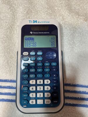 Texas Instruments TI-34 MultiView Scientific Calculator - Blue/White ...