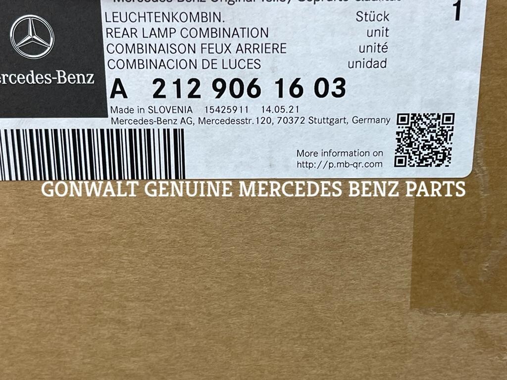 2014-15 MERCEDES BENZ OEM E350 Right Side Inner Tail Light LED ...