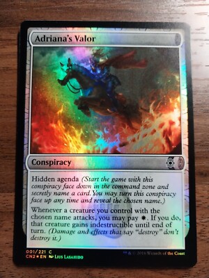 1x Adriana's Valor *FOIL* - NM - Conspiracy: Take the Crown - SPARROW ...