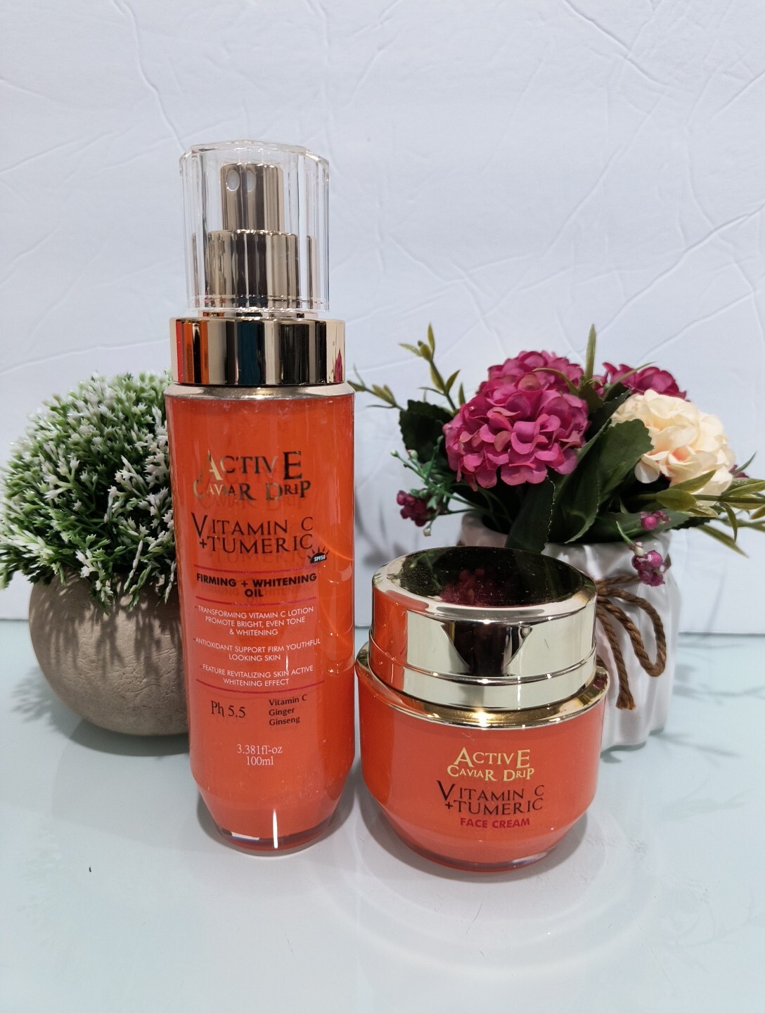 active caviar drip Vitamin C and Tumeric Serum And Face Cream | eBay