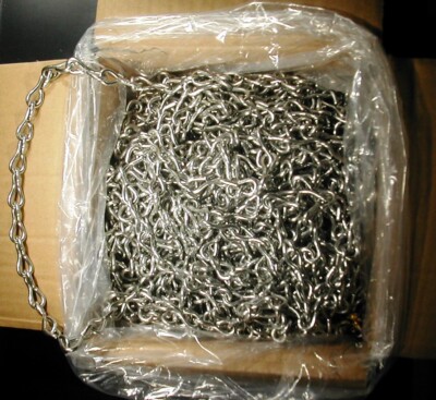 #12 X 100' Single Jack Chain STAINLESS Steel Work Load Limit 29 LBS. | eBay