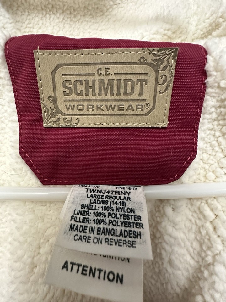 WOMENS CE SCHMIDT WORKWEAR FIT FOR HER COAT DARK MAGENTA Large 14/16 | eBay