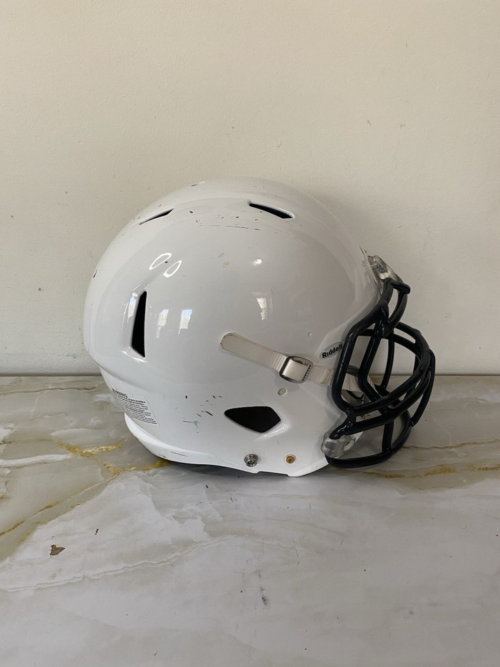 Riddell Revo Speed/victor Football Helmet White/blac Mask Youth Large ...