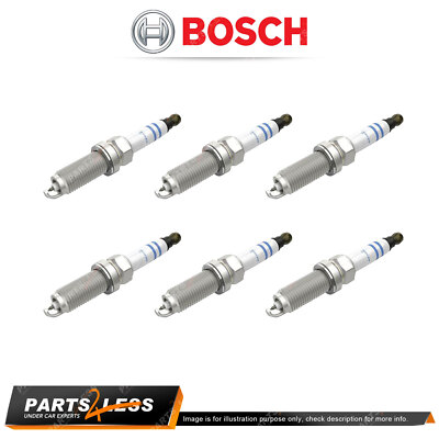6 x Bosch Platinum Iridium Evo Spark Plug High Wear Resistance ...