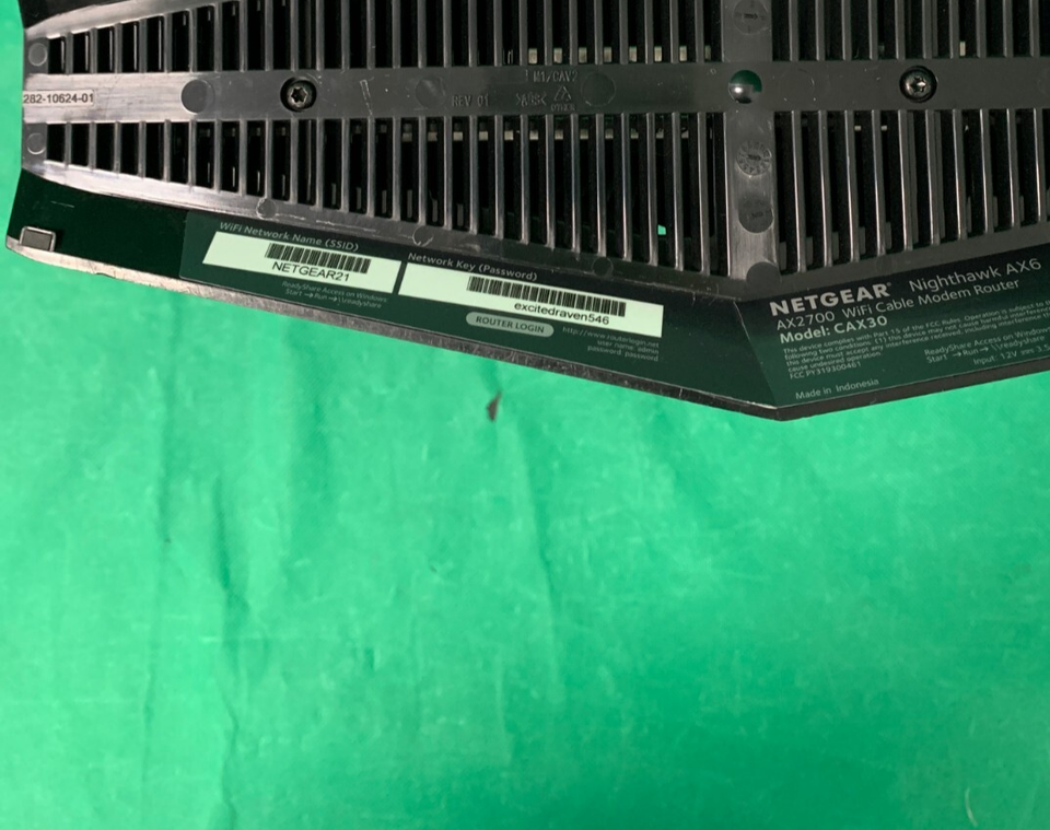 Netgear Nighthawk CAX30 AX2700 WiFi 6 Cable Modem Router *PLEASE READ ...