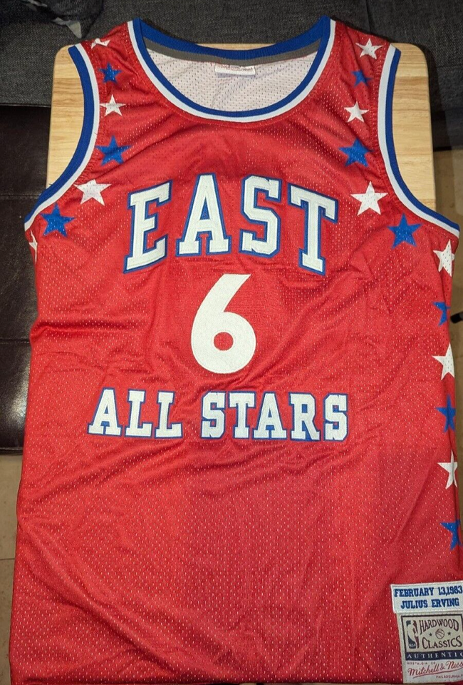 DR J Julius Erving SIGNED PHILADELPHIA 76ERS 1983 NBA ALL STAR GAME ...