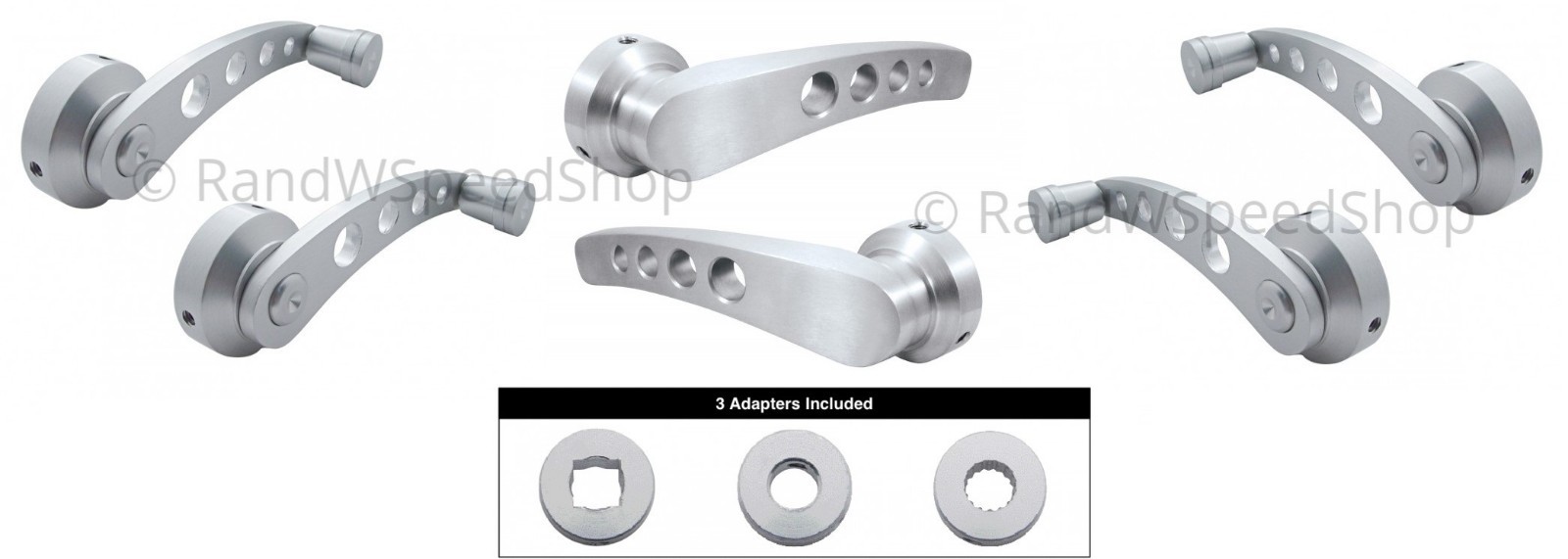 Set Billet (2) Door Handles & (4) Window Cranks Kit - Hot Rod Custom ...