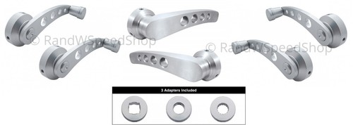 Set Billet (2) Door Handles & (4) Window Cranks Kit - Hot Rod Custom ...