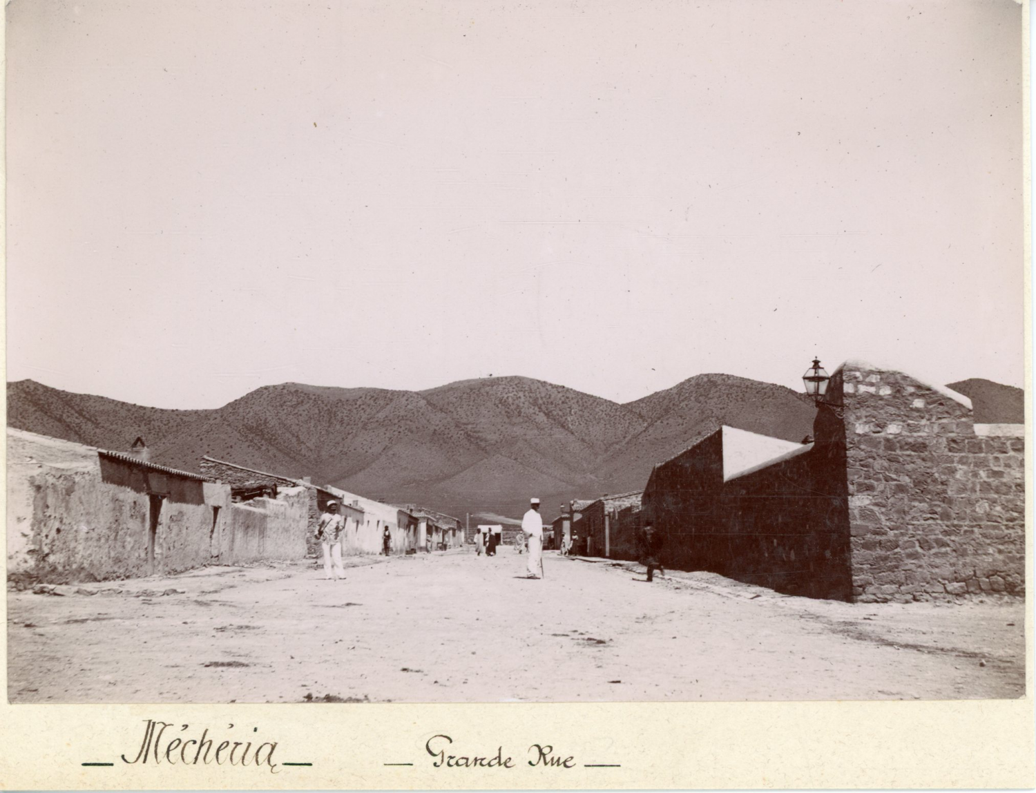 Algérie, Mechéria, vue sur la grande rue vintage citrate print, Tirage ...