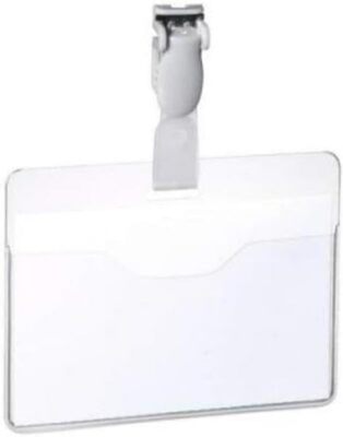 814719 Eurobadge Pochette Porte-Badge Universel Type Ouvert Fixation ...
