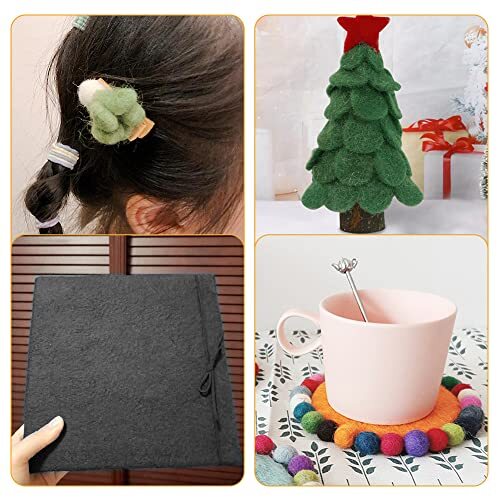 8 Colors Wool Fibre Yarn Roving for Needle Felting Starter Kit with ...