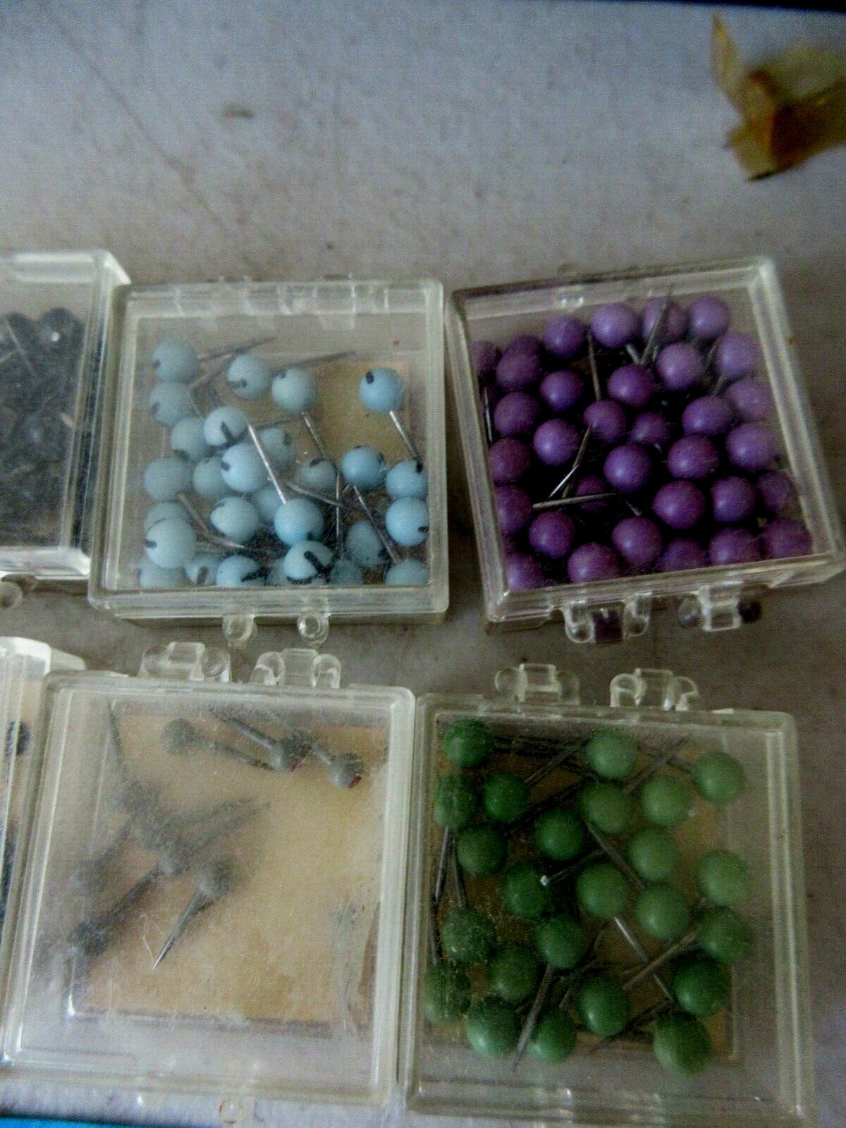 Lot of 8 MOORE MapTacks VTG Boxes Map Pin Tacks -- Choice of 2 lots | eBay
