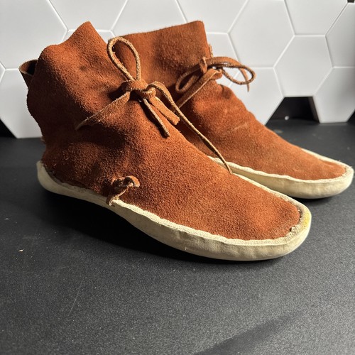 Authentic Native American Handmade Suede & Leather Moccasins | eBay