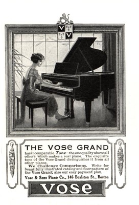 1924 Vose Grand Piano: Incomparable Tone Vintage Print Ad | eBay