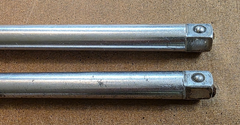 (TWO) Snap-On Tools FX24 24" Chrome Friction Ball Extensions 3/8" Drive ...