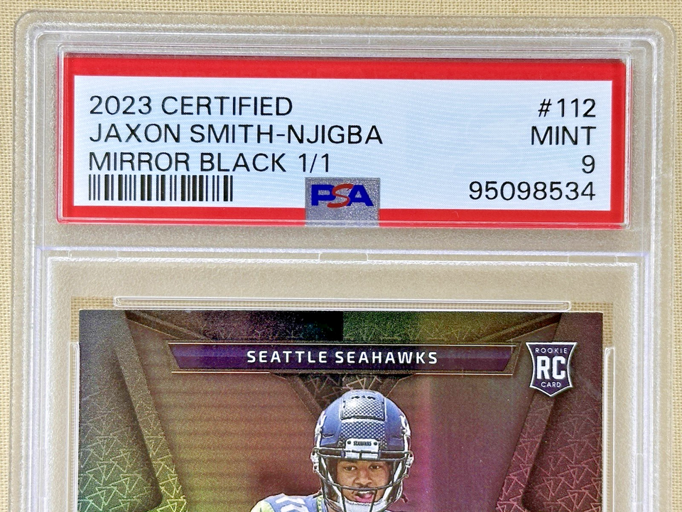 2023 Panini Certified Jaxon Smith-Njigba RC Mirror Black 1/1 Seahawks ...