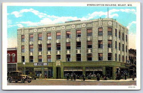 Beloit WI~Strong Office Building~Leslie's Suits~Drug Store~Window ...