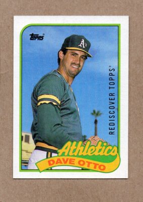 2017 topps rediscover buyback card 1989 131 dave otto athletics silver ...