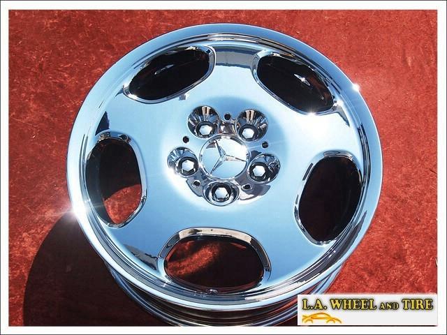 SET OF 4 CHROME 17" MERCEDES BENZ E430 E320 E300 E420 OEM WHEELS RIMS ...