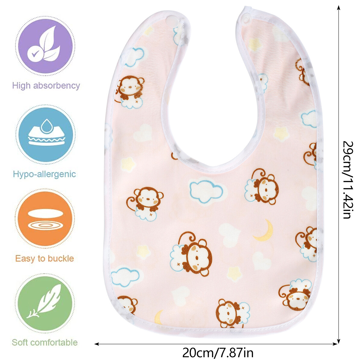 10pcs Baby Bib Set Breathable Baby Feeding Bibs Skin-friendly Drool Bib ...