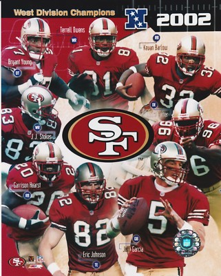 2002 SAN FRAN 49ERS WEST DIVISION CHAMP 8X10 TEAM COLLAGE NFL LICENSE ...