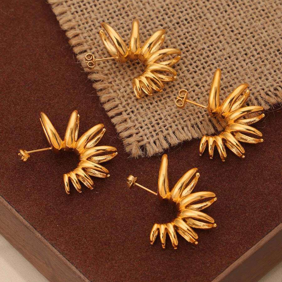 Titanium Steel Irregular Shape Earrings | eBay