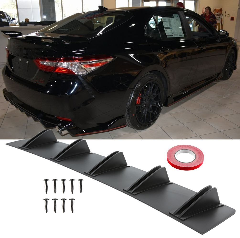 Rear Bumper Diffuser Shark 5 Fins Spoiler Lip Splitter For Toyota Camry ...