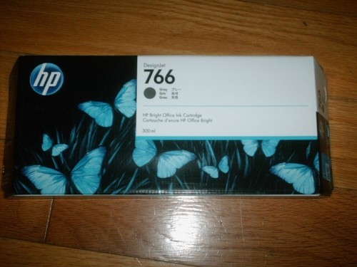 2024 GENUINE HP #766 300ml GRAY INK CARTRIDGE P2V93A DESIGNJET XL 3600 ...