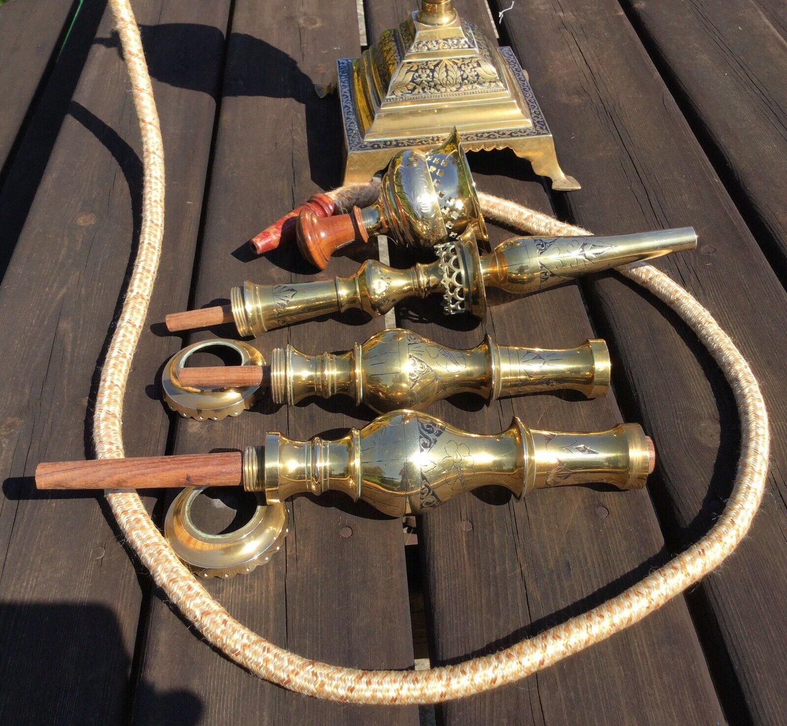 Hookah Pipe Hubbly Bubbly Nargile Brass middle east Persian Islamic | eBay