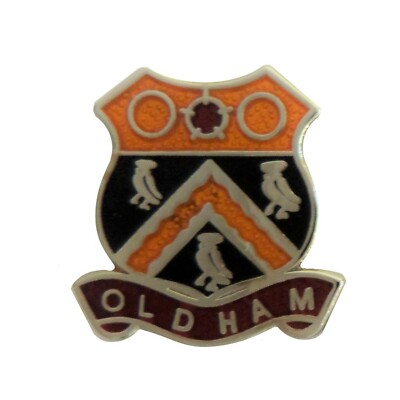 Oldham Crest Small Pin Badge | eBay UK