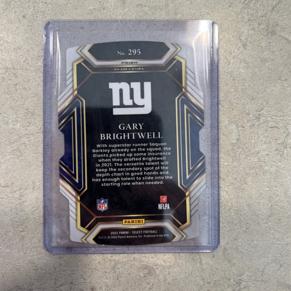 2021 Select Gary Brightwell Club Level Die-Cut Silver Prizm Rookie RC ...
