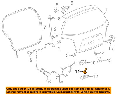 Chevrolet GM OEM 12-16 Sonic Liftgate Tailgate Hatch-Latch Bolt ...