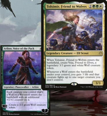 Tolsimir, Friend to Wolves WOLF Commander Deck Selesnya Magic MTG Ready ...