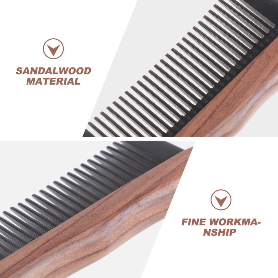 Wide Tooth Hair Comb Barber Combs for Men Golden Sandalwood Massage ...