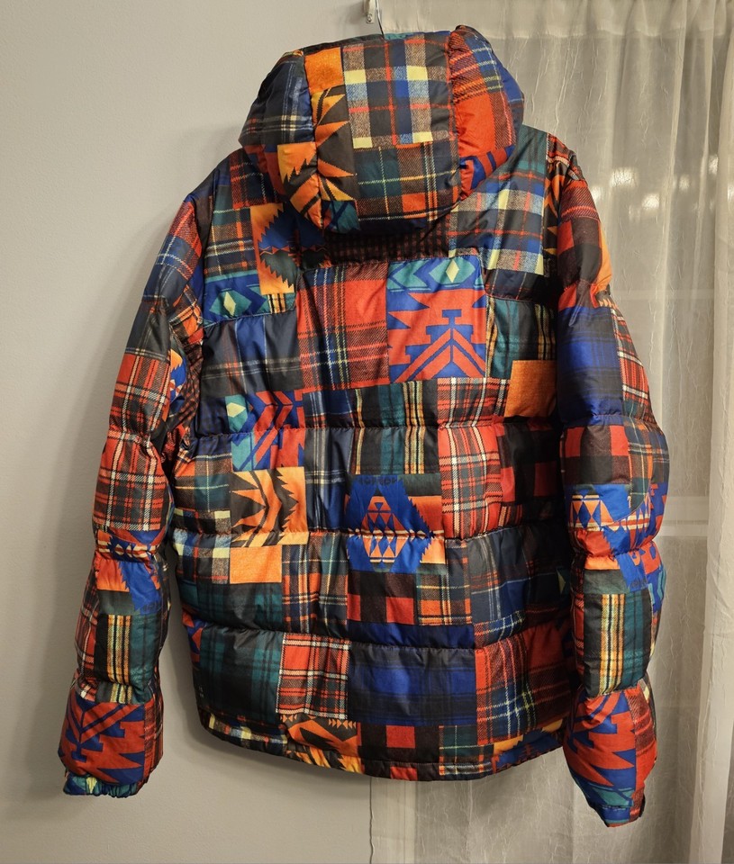 Polo Ralph Lauren XXLarge Patchwork Puffer Jacket Southwestern RRL Down ...